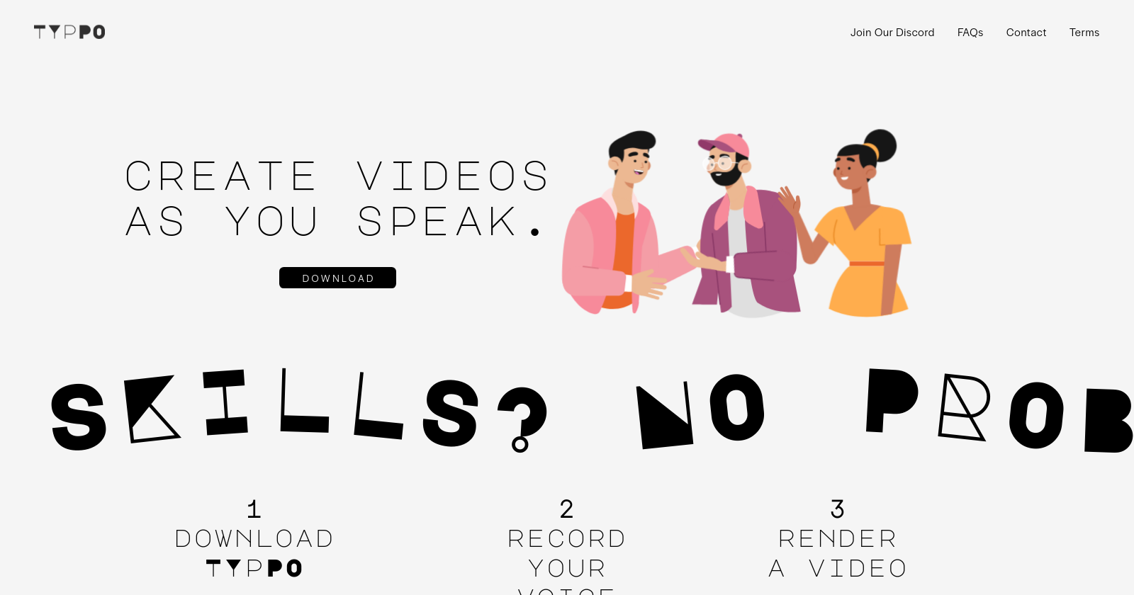 Typpo: Turn Speech into Animated Videos Fast